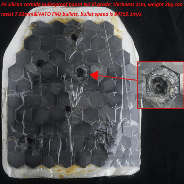 SIC + PE, NIJ III, 20MM, 1.8KG, bulletproof breastplate, ballistic ...