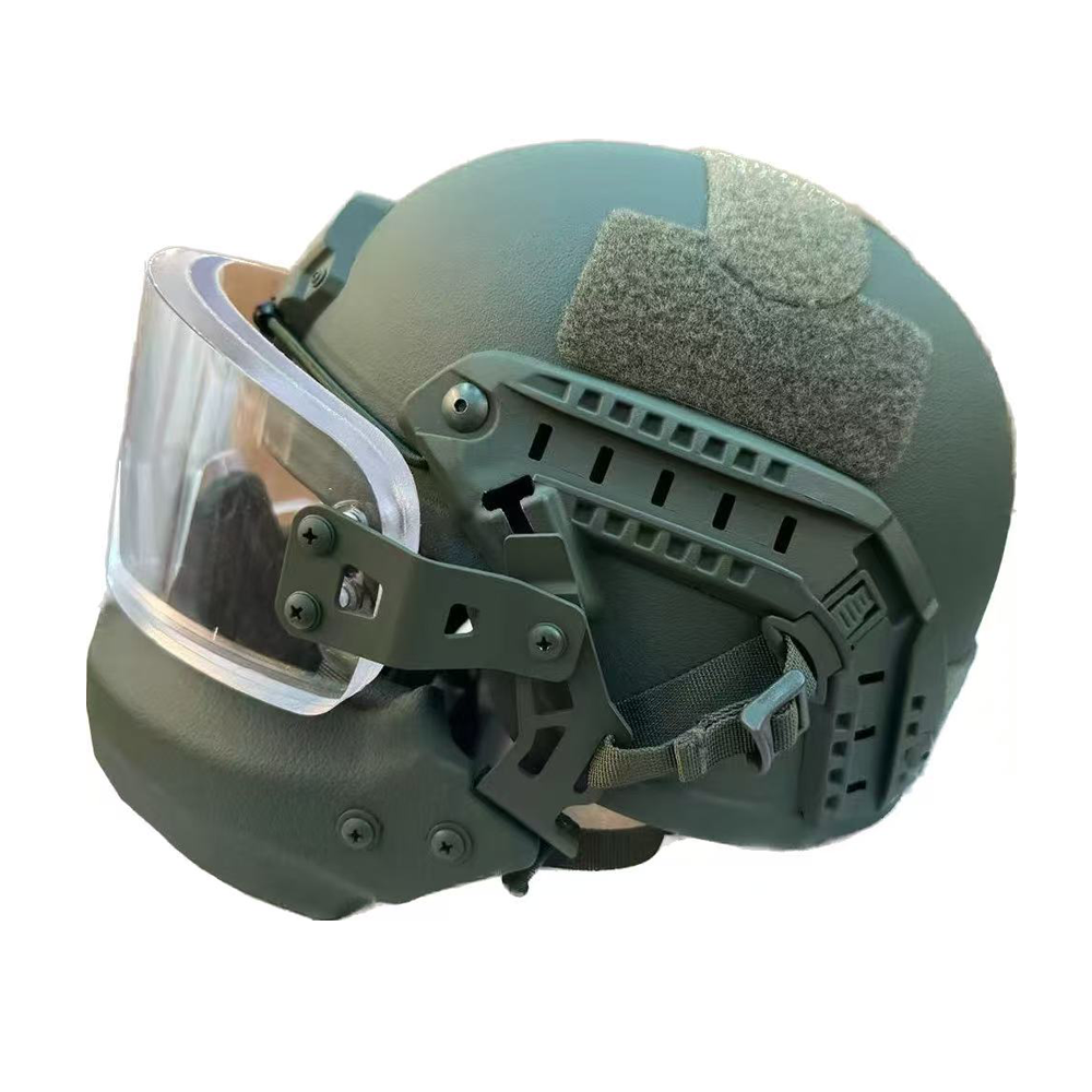ballistic helmet with face shield and chin guard, TDTM-3, full NIJ IIIA ...